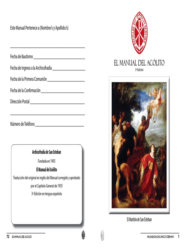 El Manual Del Acólito 2017 - Edición Más Reciente | PDF | Misa ...