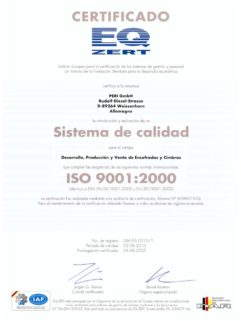 Certificado Peri | PDF