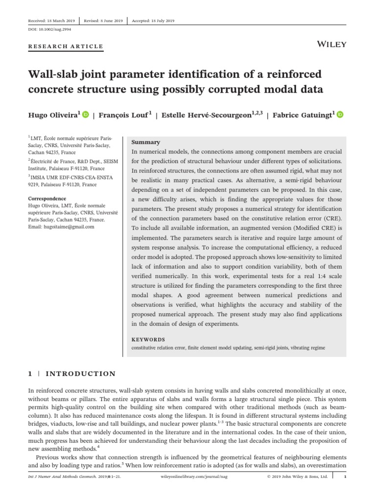 Oliveira Et Al 2019 International Journal For Numerical And Analytical