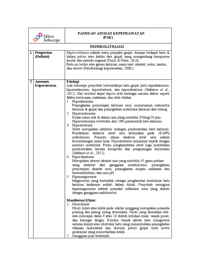 Pak Nefrolitiasis Ayu | PDF | Kesehatan Holistik | Sains & Matematika