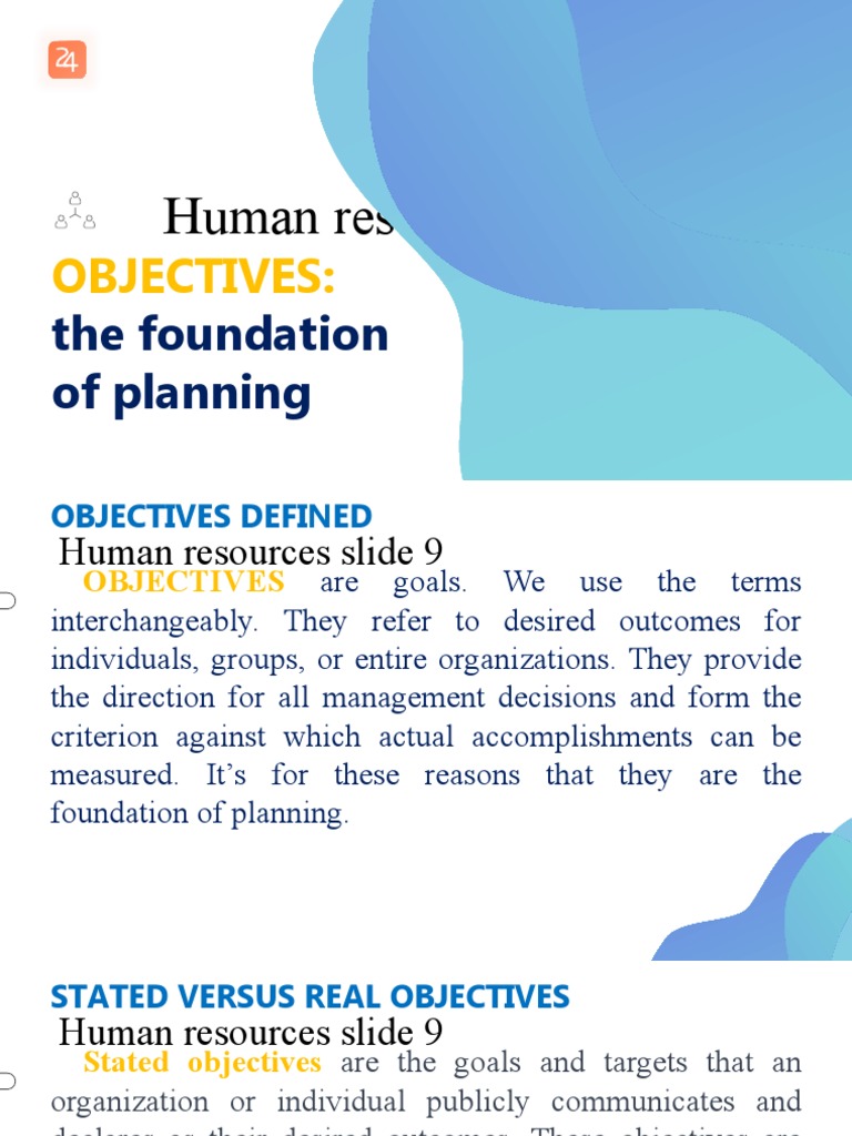 Objectives - The Foundation of Planning | PDF | Goal | Goal Setting