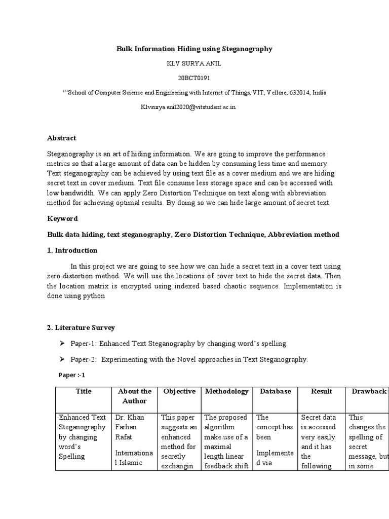 Hiding Info Using Text Steganography | PDF | Chaos Theory | Matrix ...