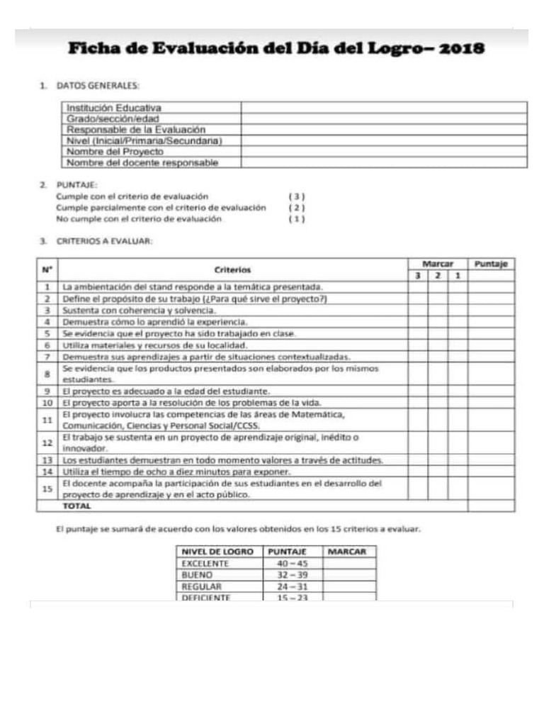 Ficha Dia Del Logro | PDF