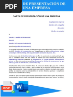 Modelo de Carta de Presentación de Una Empresa Constructora | PDF