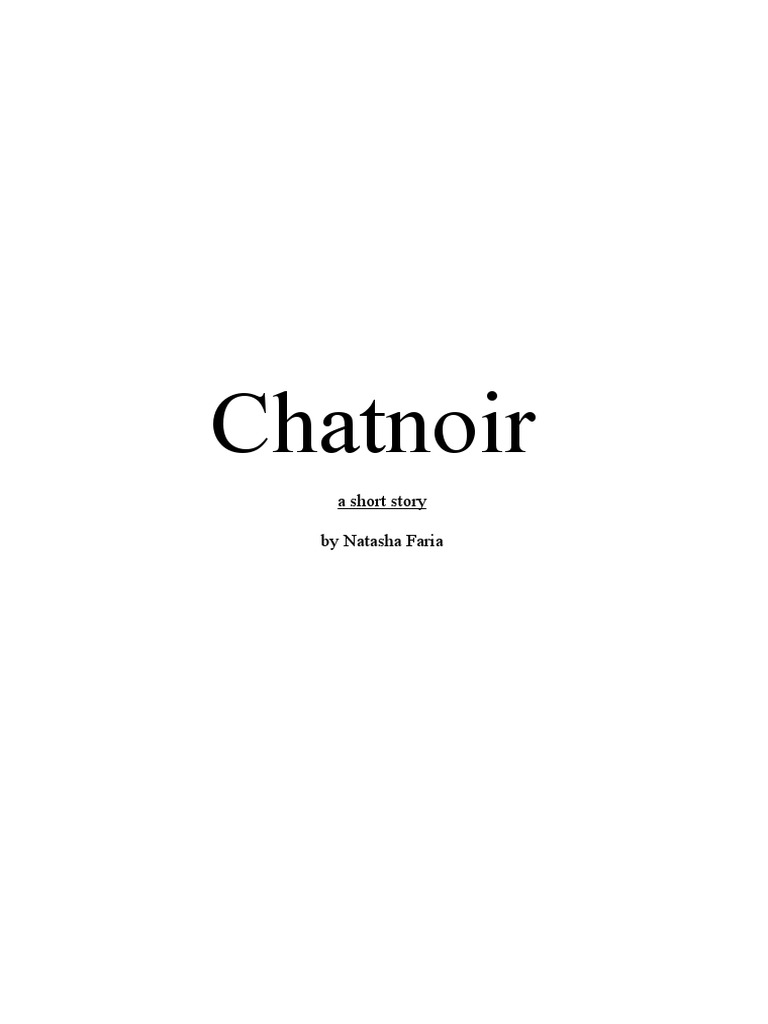 Chatnoir by Natasha Faria | PDF | Shoe