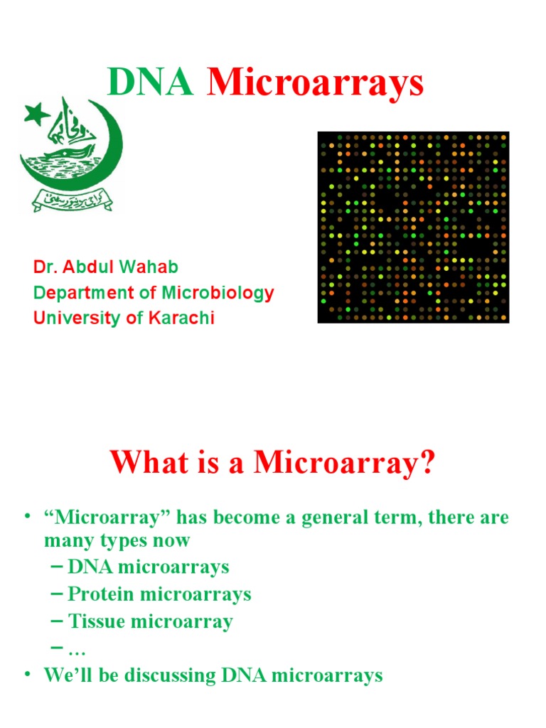 DNA Microarrays | PDF | Dna Microarray | Gene Expression