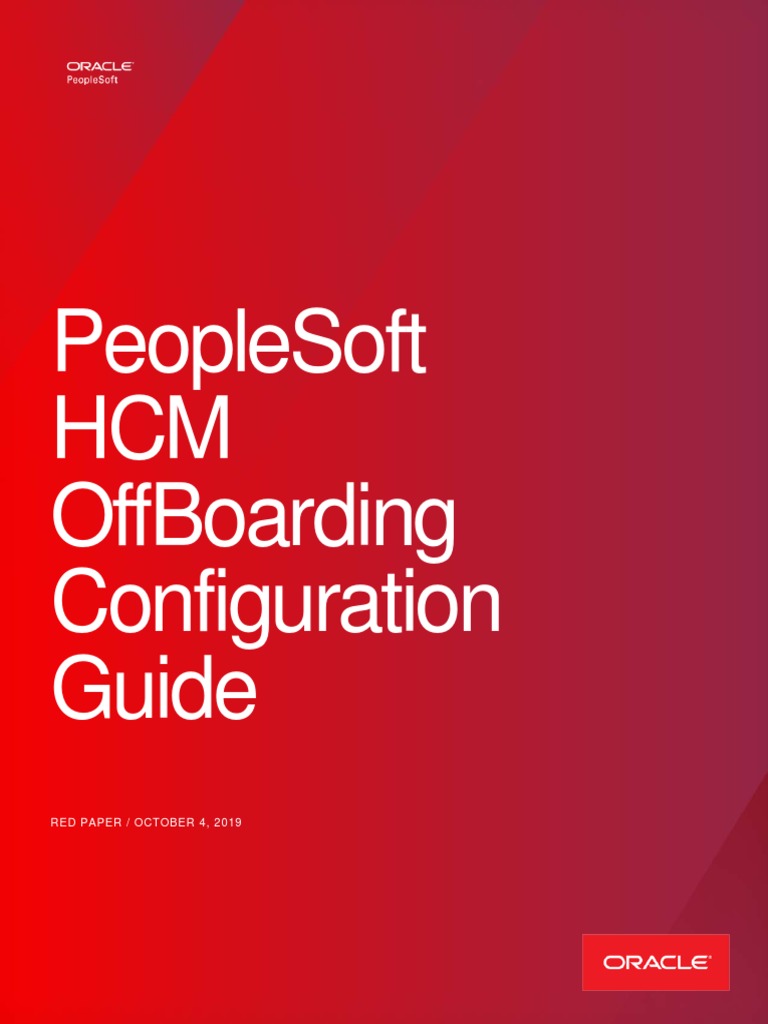 PeopleSoft OffBoarding Configuration Guide | PDF | Oracle Corporation ...