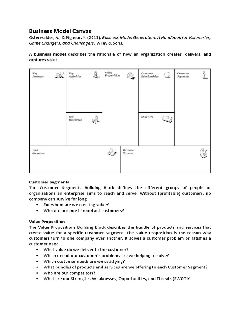 Business Model Canvas and Rubric BMC | Download Free PDF | Business ...