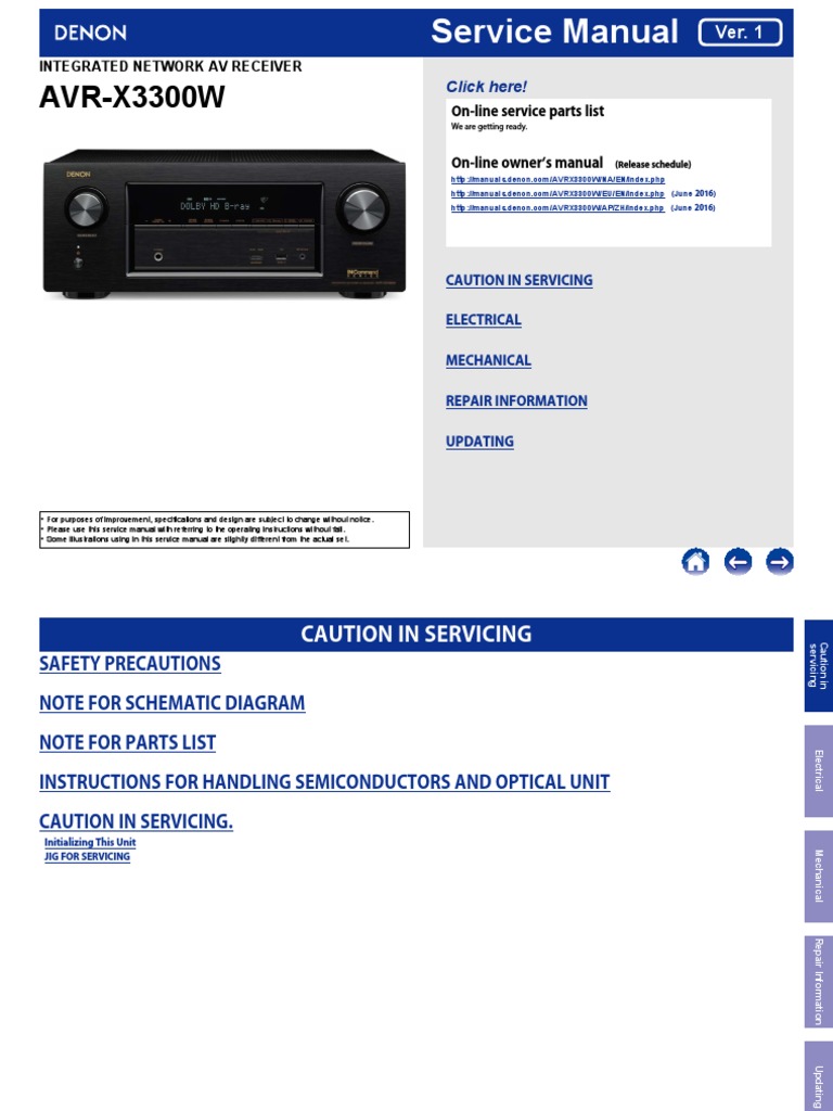 Avr-X3300w All SM v01 | PDF | Electrical Connector | Insulator ...