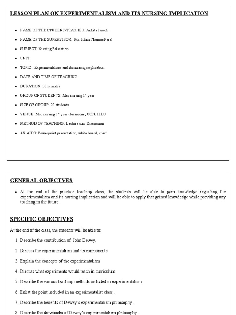 Experimentalism | PDF | John Dewey | Knowledge