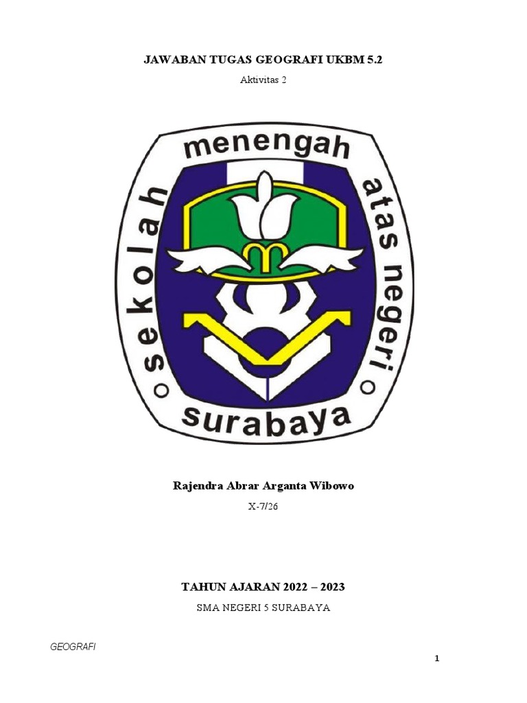 Rajendra Abrar Arganta Wibowo - Smt2 - UKBM GEO BAB 1 - Akt 2 | PDF