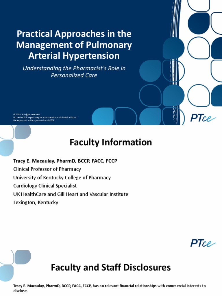 PAH Presentation Slides | PDF | Hypertension | Pharmacist