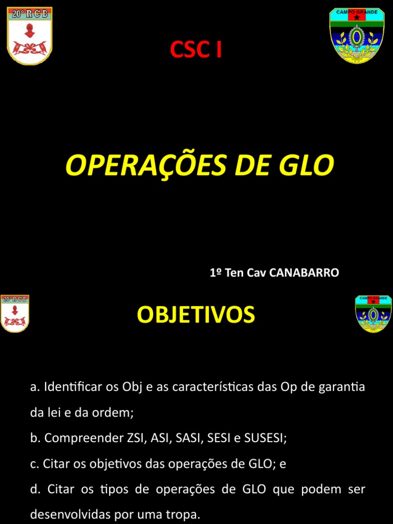 Tipos de Operações de GLO | PDF | Militar | Constituição