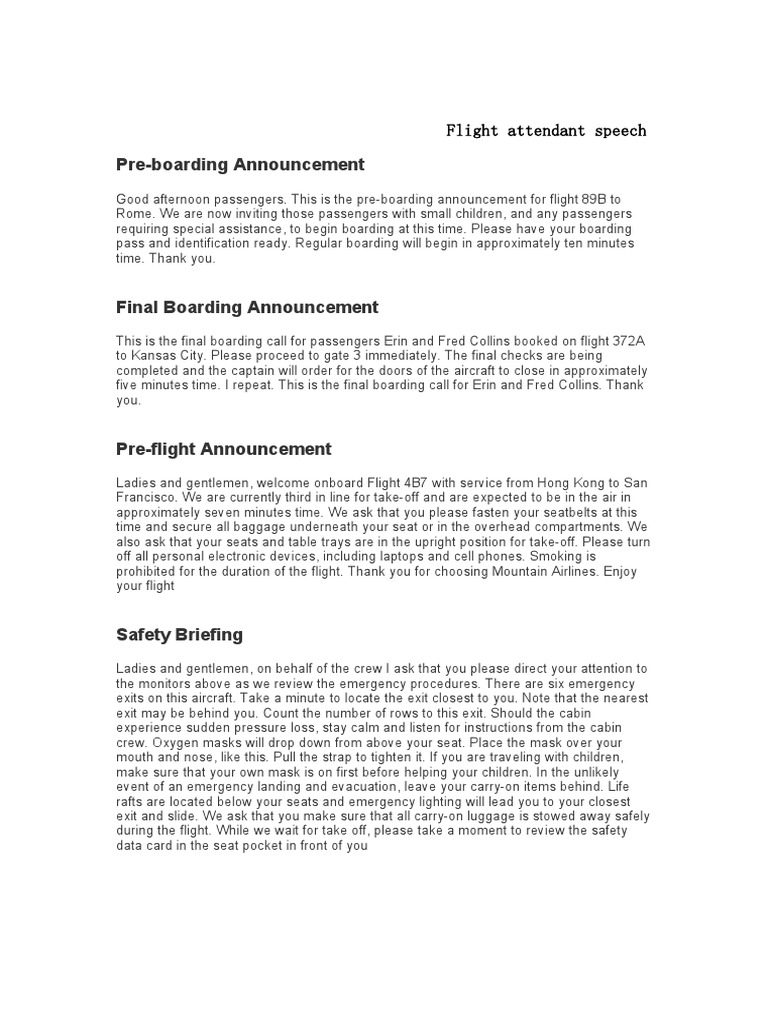 Flight Attendant | PDF | Aviation | Aviation Safety