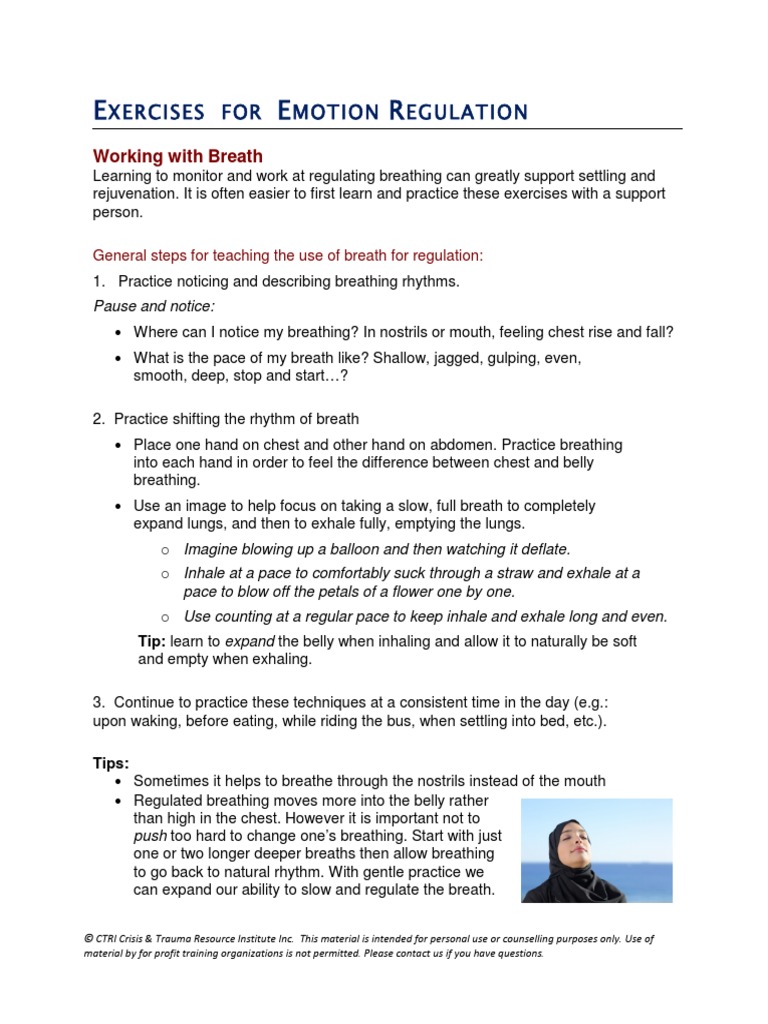 Exercises For Emotion Regulation 1 | Download Free PDF | Breathing ...