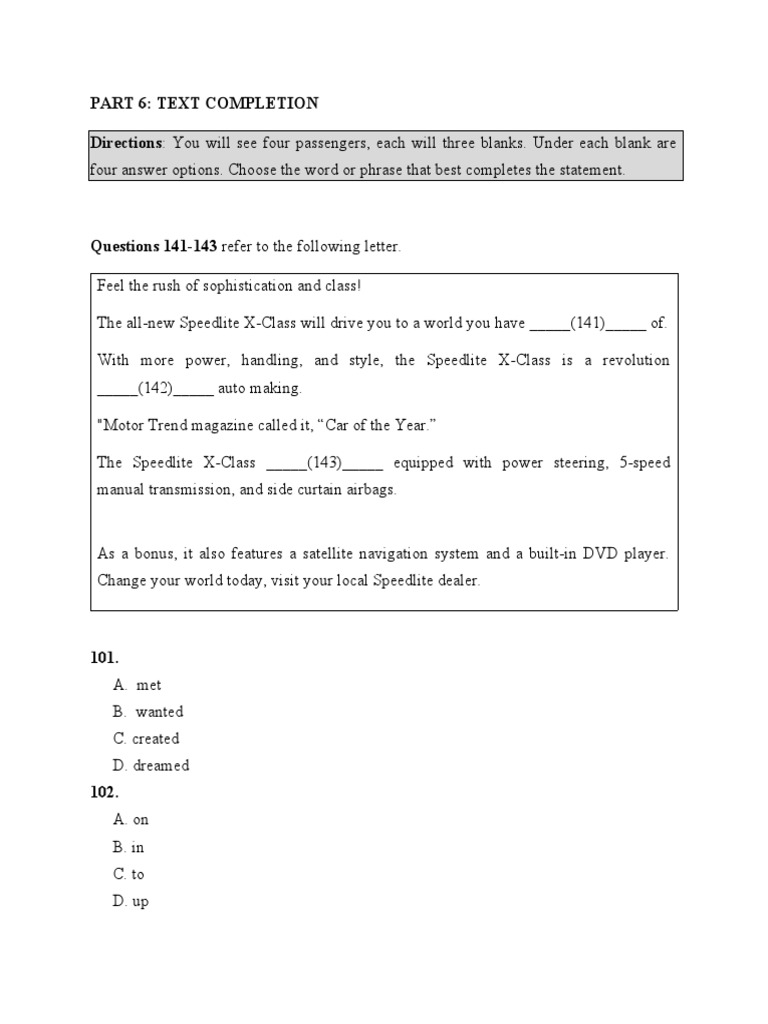 PART 6 Test 2 | PDF