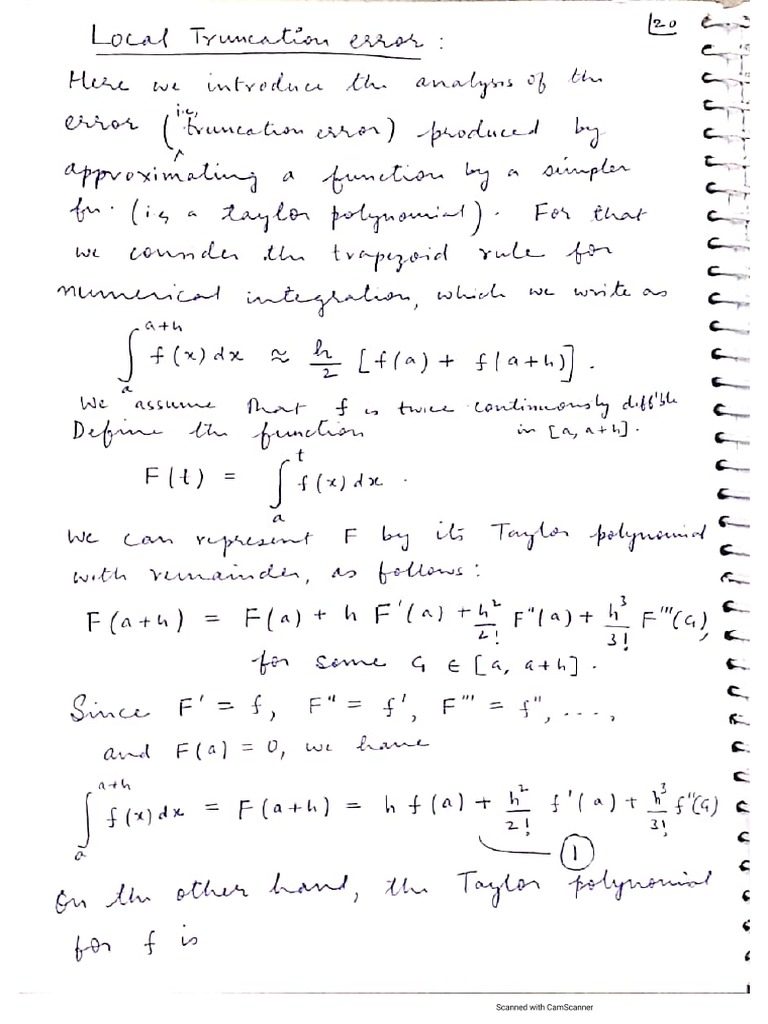 Local Truncation Error Pdf