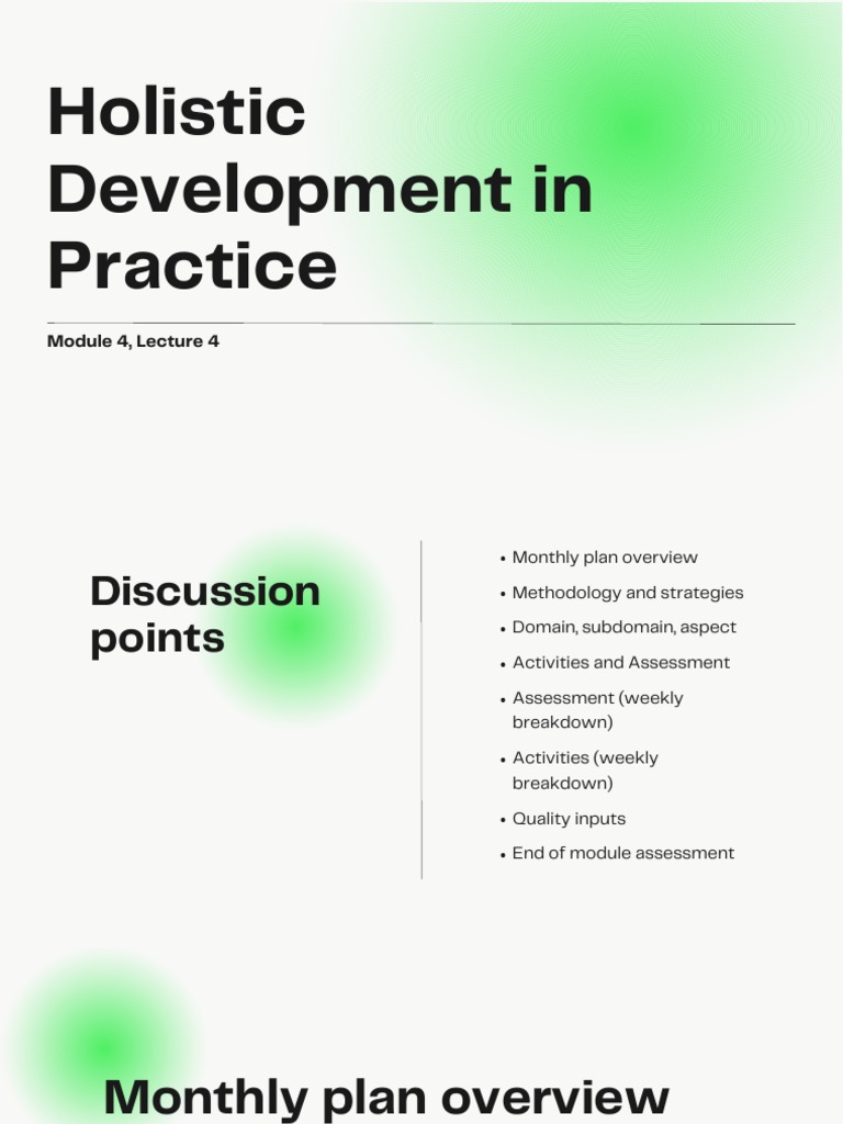 4.4 Holistic Development in Practice | PDF | Learning Styles | Learning