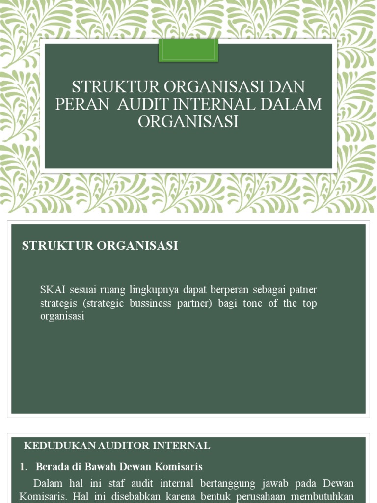 Struktur dan Peran Audit Internal | PDF | Bisnis