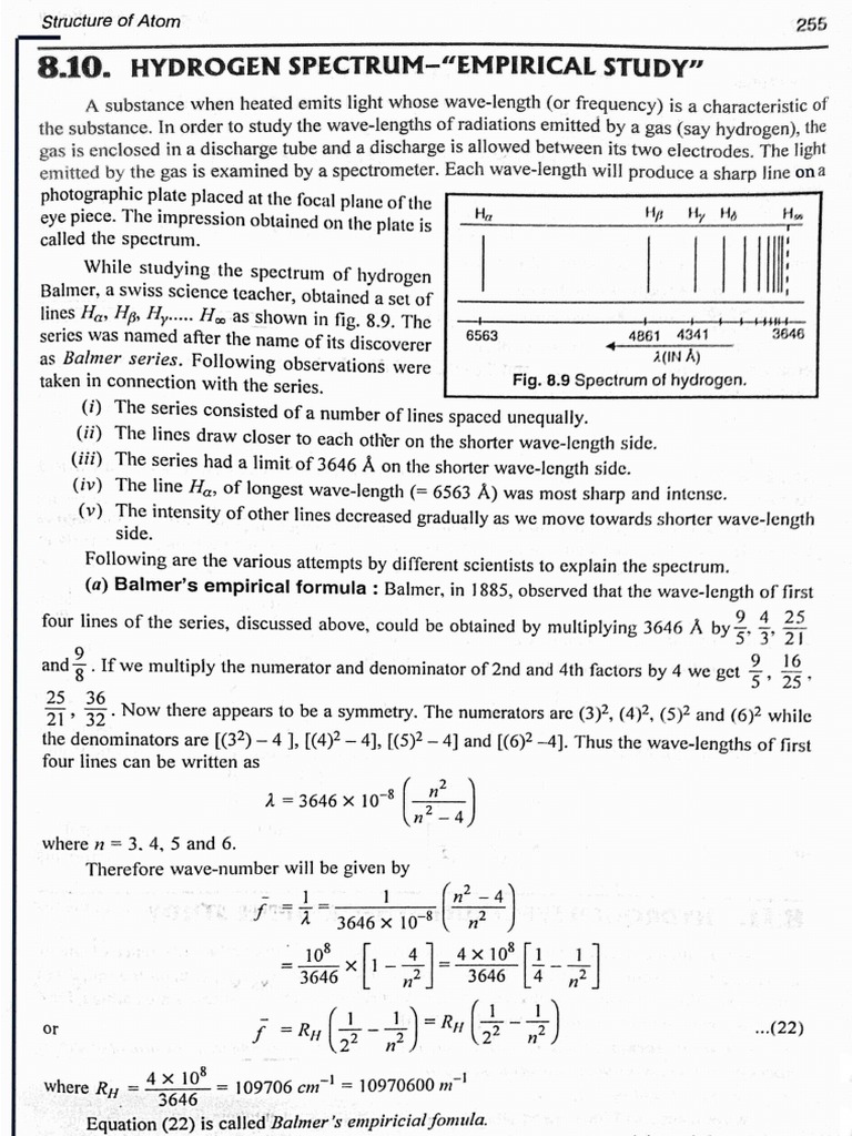 13 Hydrogen Spectrum | PDF