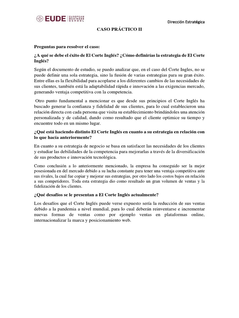 Caso Practico II | PDF | Negocios
