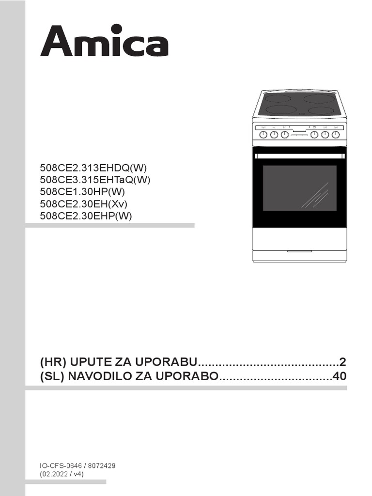 Amica Sporet Uputstvo | PDF
