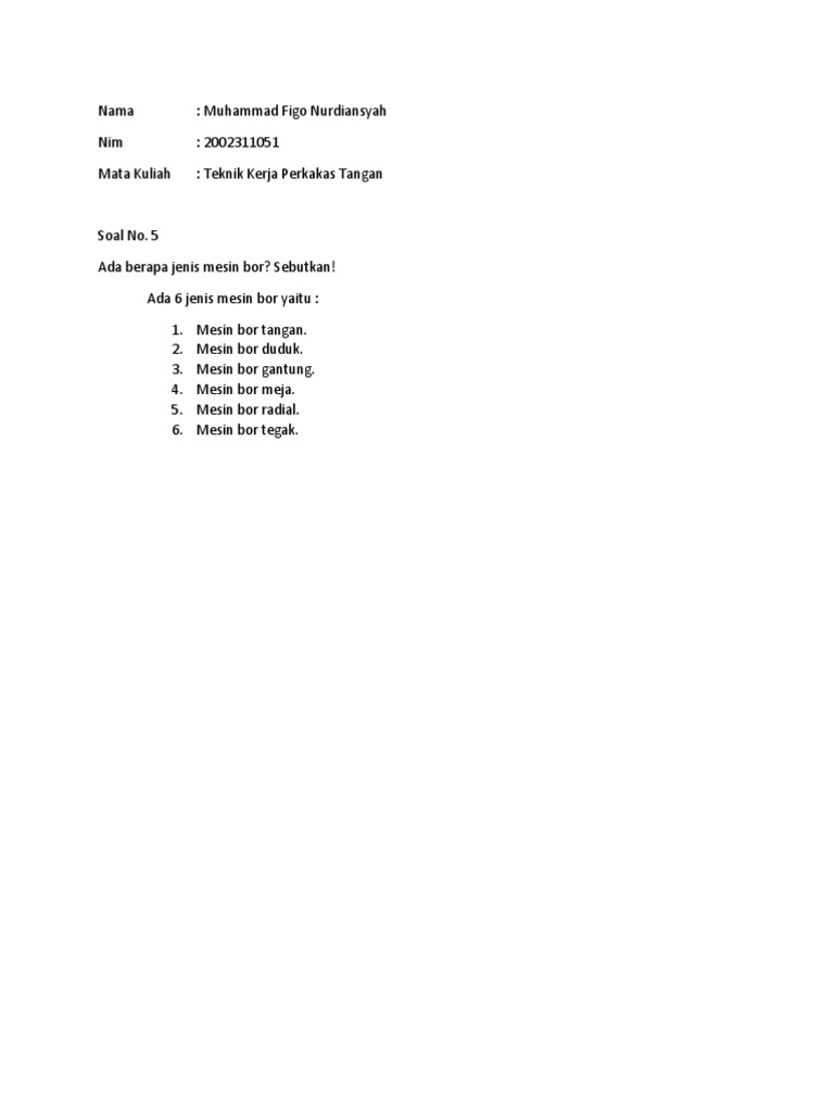 Soal No 5 - Muhammad Figo Nurdiansyah | PDF | Griya & Taman