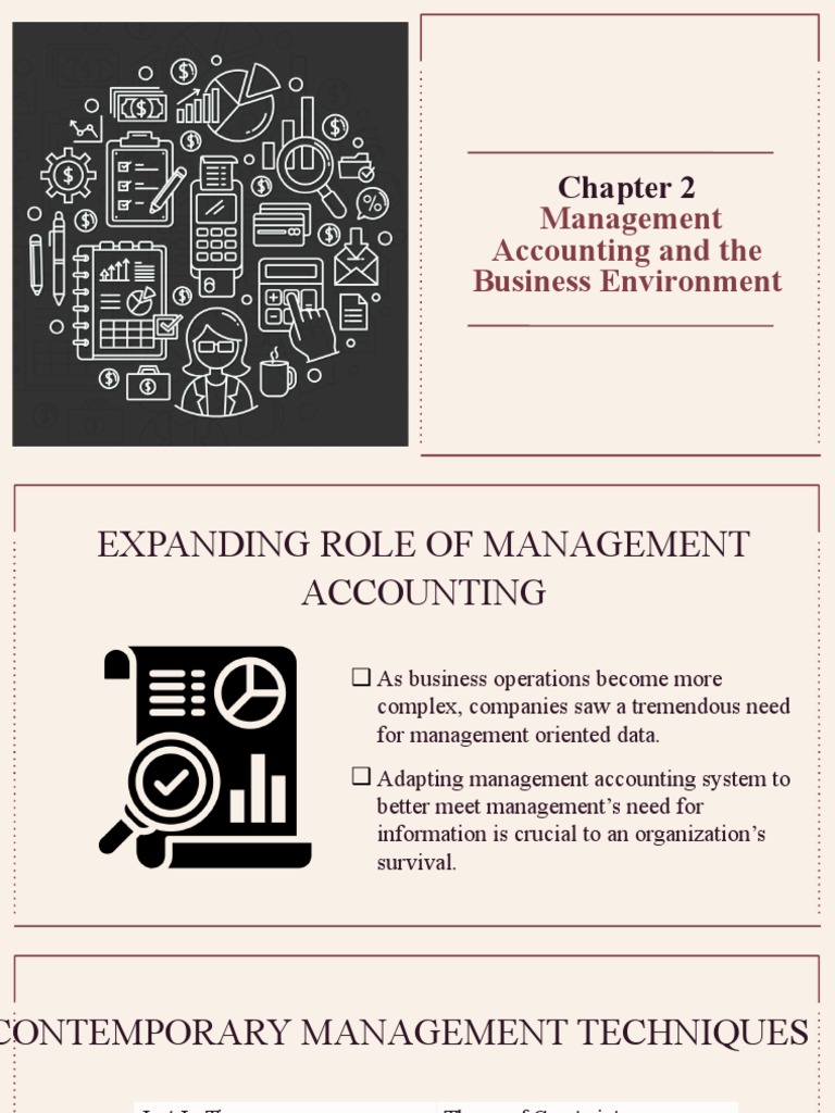 Chapter 2 (ManAcc) Management Accounting and The Business Environment ...