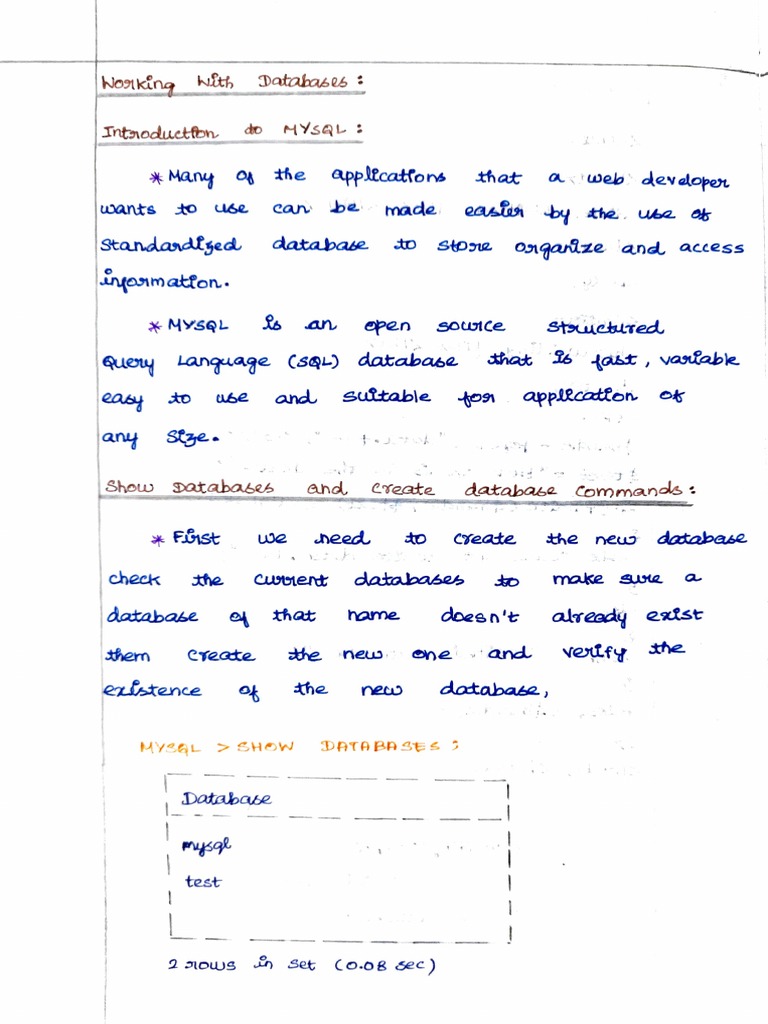 PHP NOTE PART-3 (Working With Databases-1) | PDF | Software | Databases