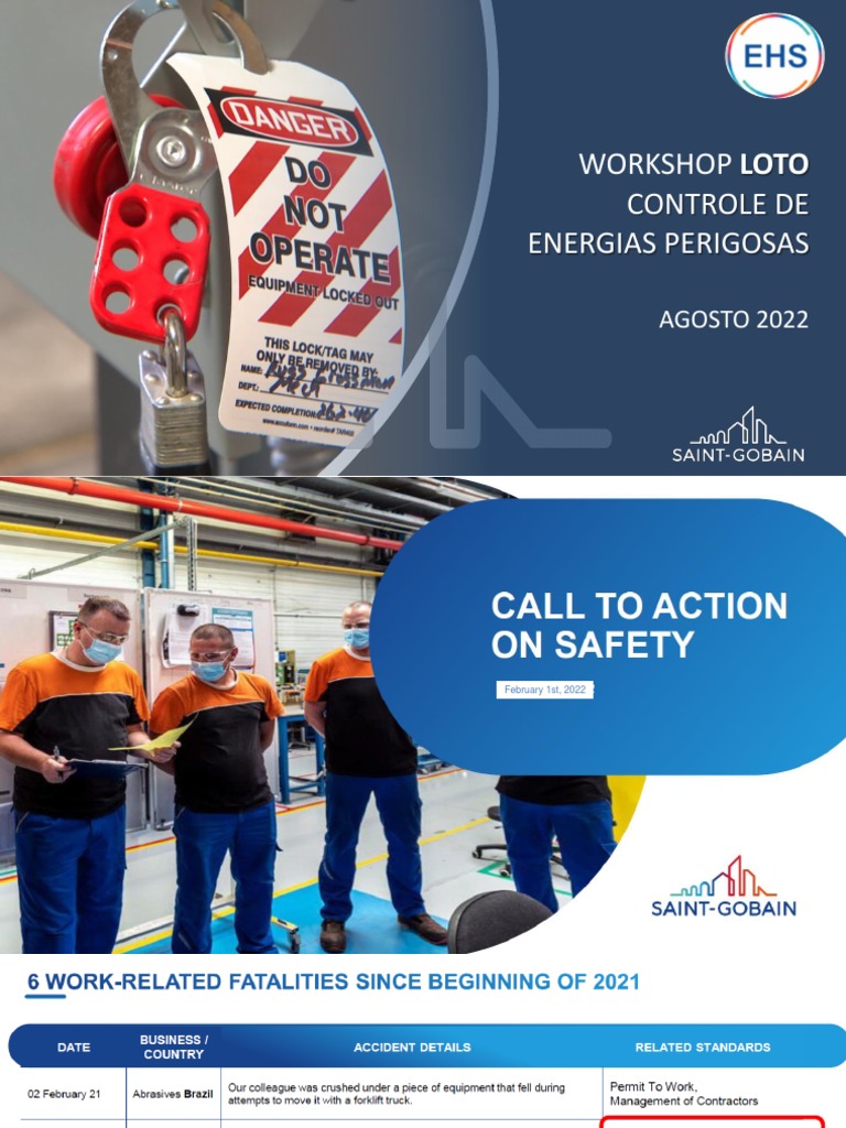Workshop EHS Latam - LOTO - PT | PDF | Engenharia | Motores