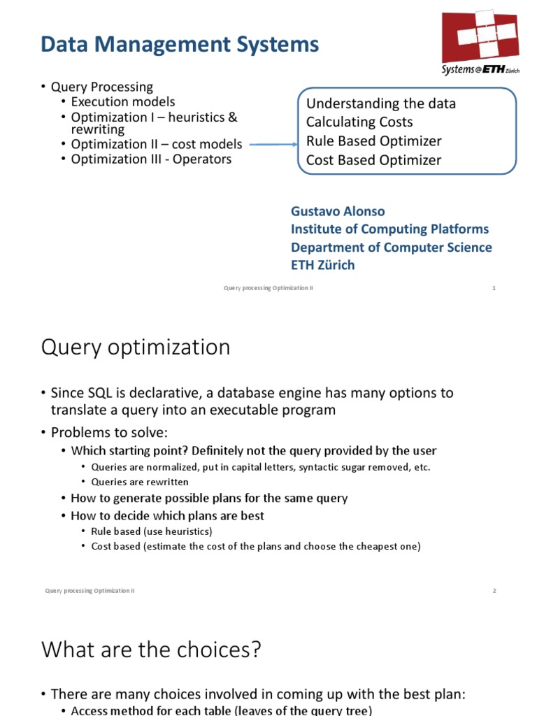 Dms Hs20 Query Processing Optimization 2 Pdf Database Index Databases