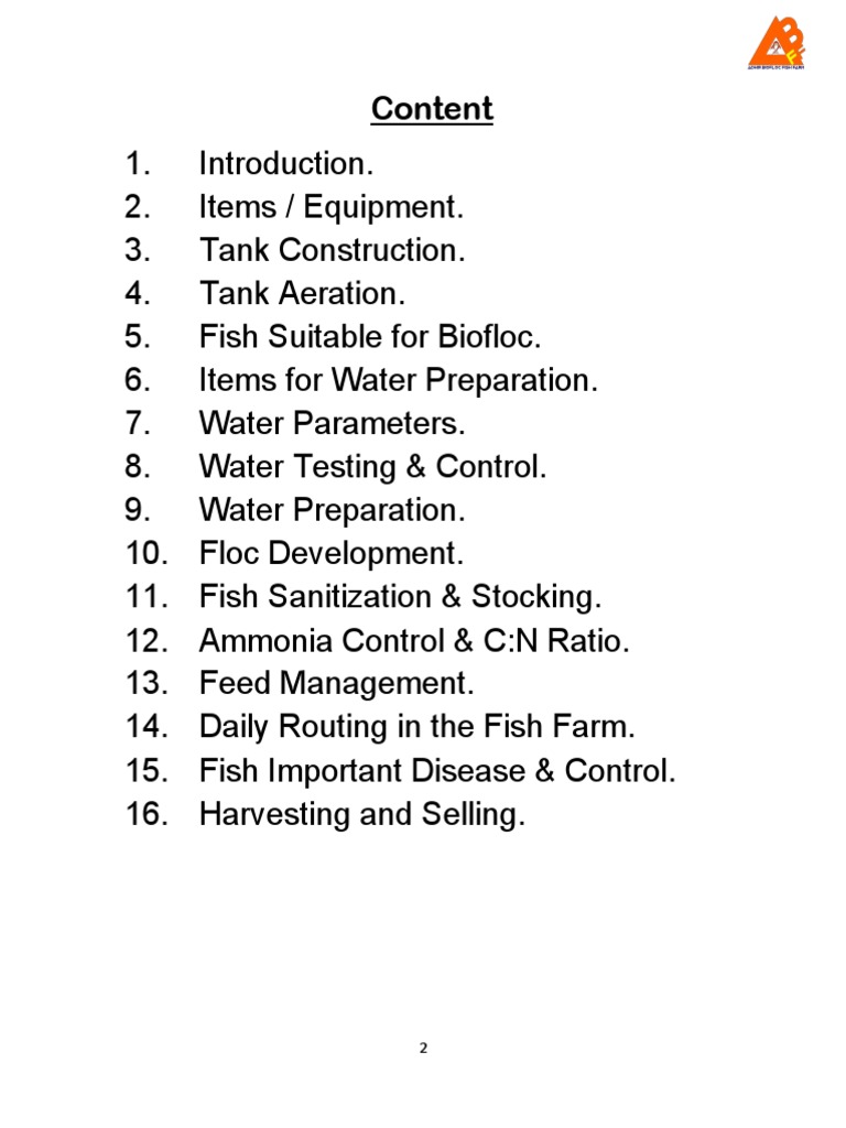 Adhir Biofloc Fish Farming PDF | PDF | Nitrate | Alkalinity