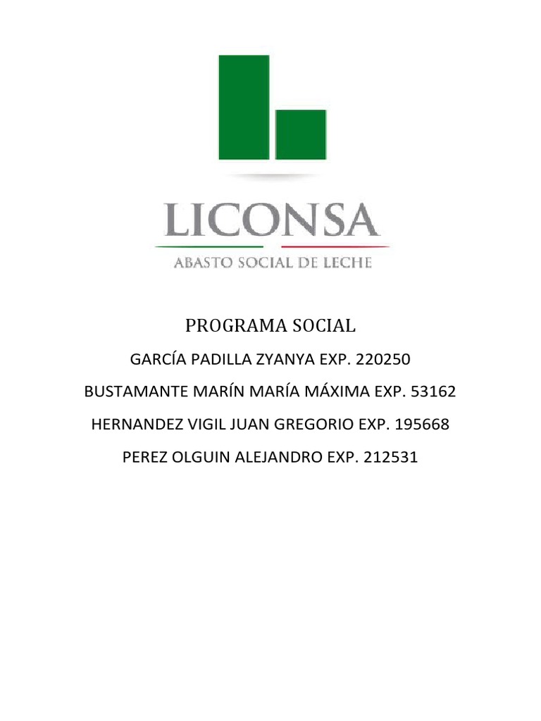 Programa de Abasto Social de Leche en México | PDF | Ciencias sociales