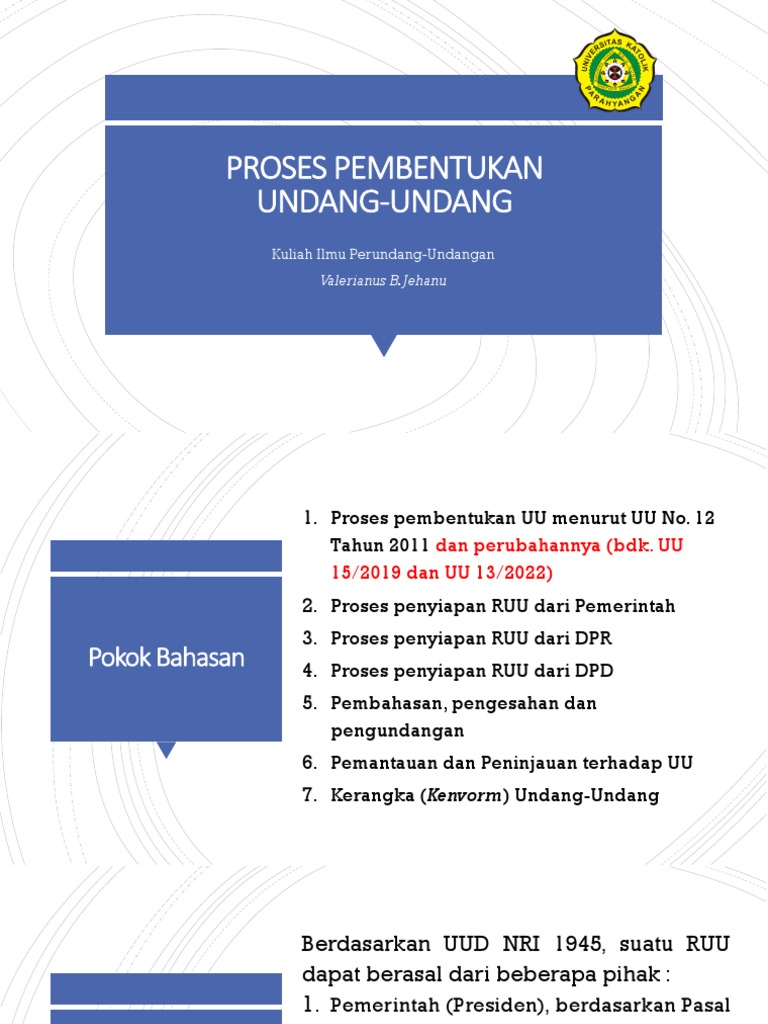 Proses Pembentukan Undang-Undang | PDF