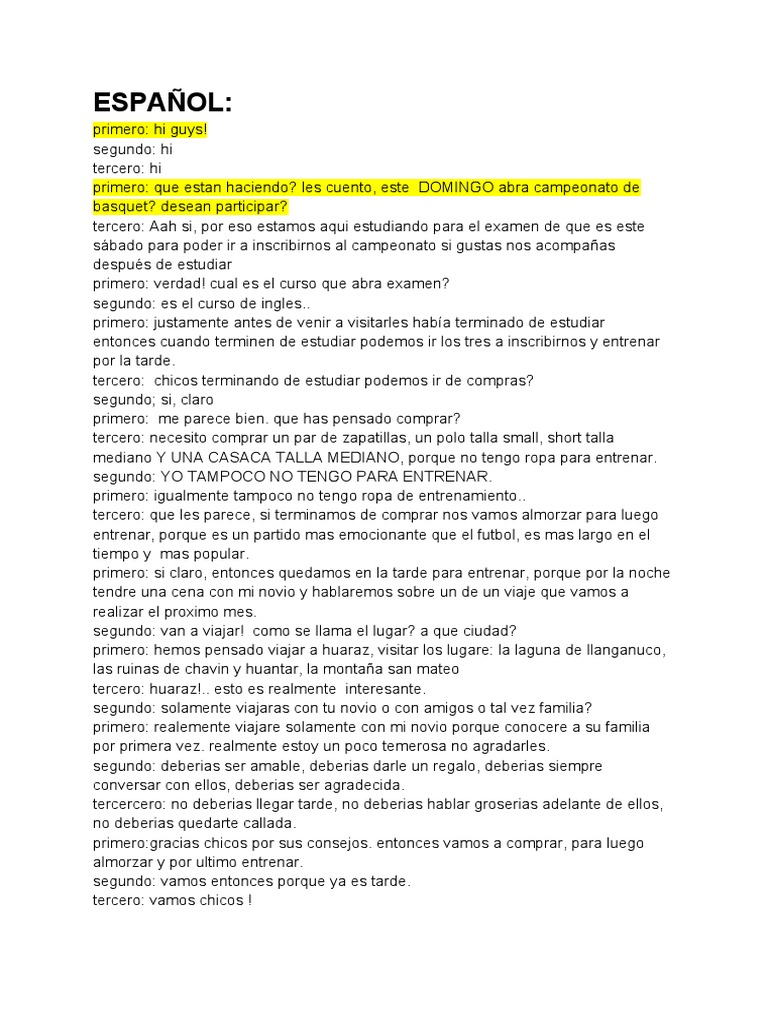 Speaking Project | PDF