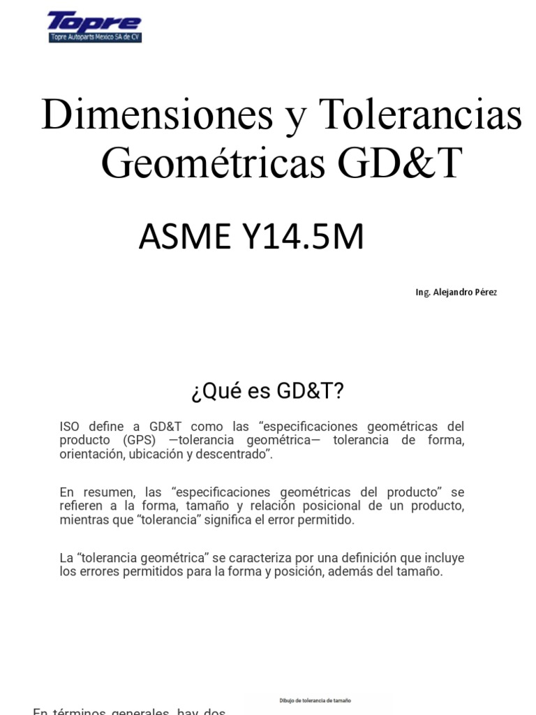 Presentacion GD&T | PDF | Tolerancia de ingeniería | Medición