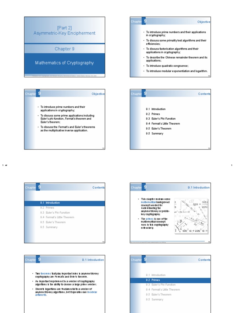 Chapter09 Mathematics of Cryptography | PDF | Prime Number | Numbers