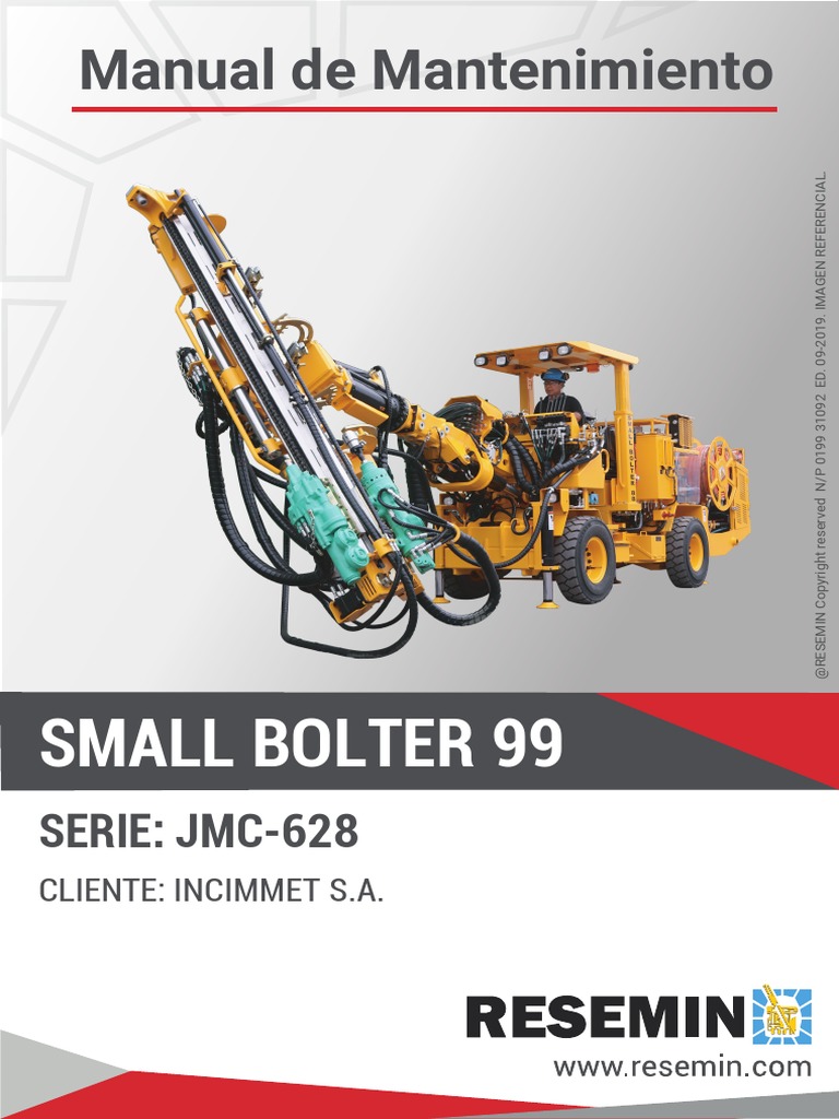 Manual de Mantenimiento Small Bolter 99 Jmc-628 | PDF | Residuos | Ingenieria Eléctrica