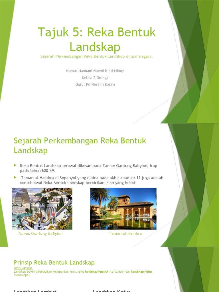 Tajuk 5 Reka Bentuk Landskap | PDF
