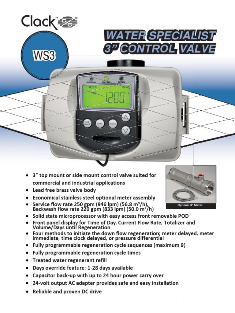 Valvula Clack Ws3 | PDF | Valve | Flow Measurement