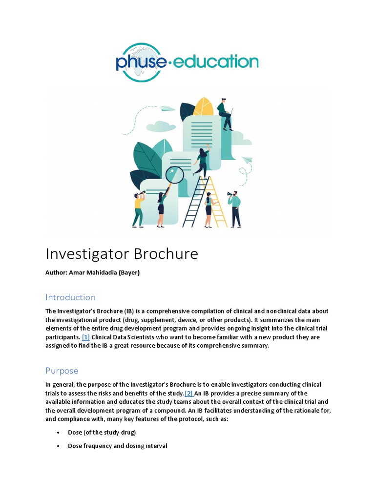 Investigator's Brochure Overview | PDF | Clinical Trial | Pharmacology