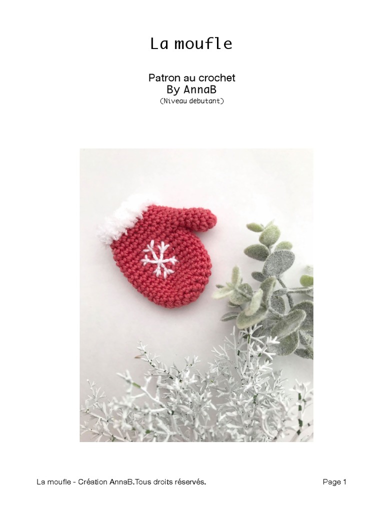 Patron gratuit de moufle au crochet | PDF