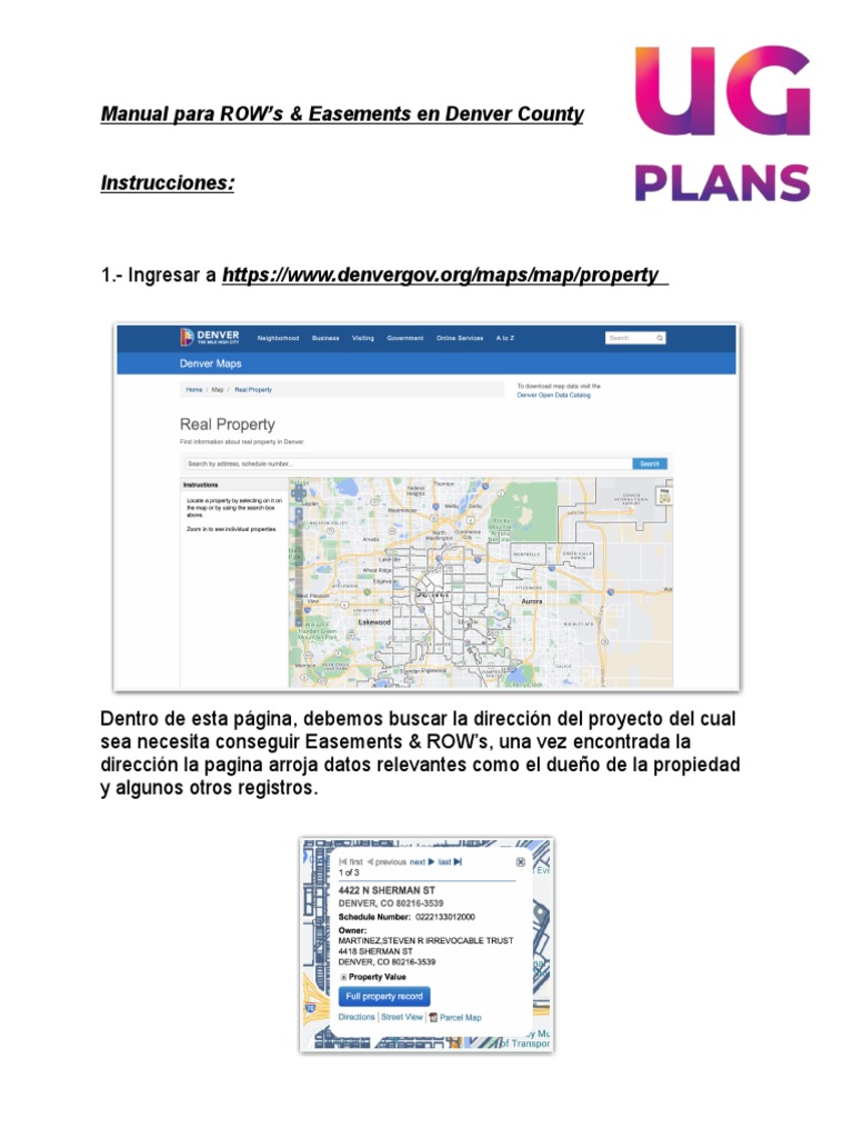 Guía para Easements y ROW en Denver | PDF