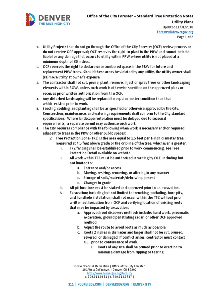 Utility Tree Protection Guidelines | PDF | Trees | Root