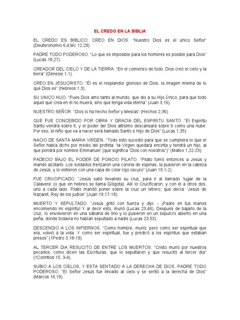 El Credo | PDF | Jesús | María, madre de Jesús