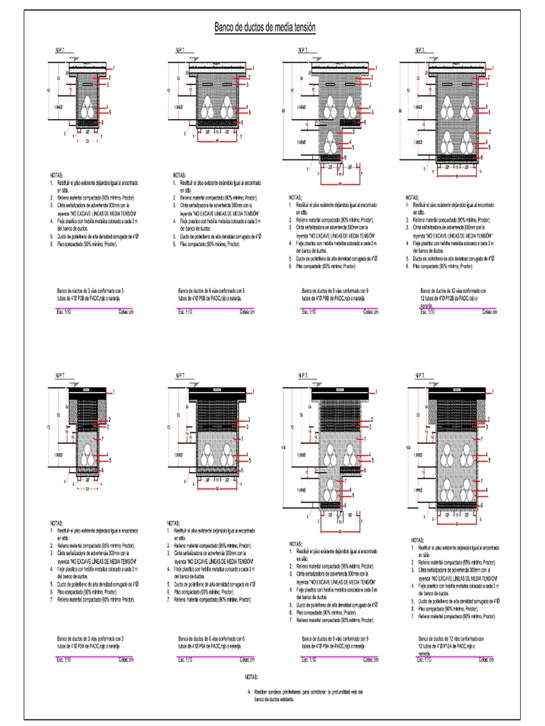 Detalle de Banco de Ductos 4 Pulg | PDF