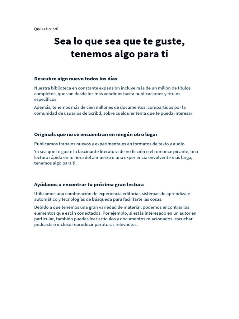 Qué Es Scribd | PDF