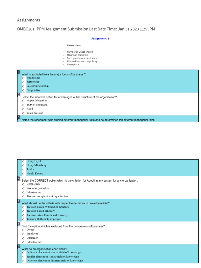 Assignments | PDF | Business | Motivation