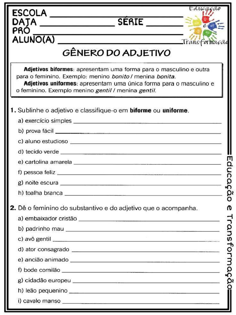 atividade 6 ano português | PDF