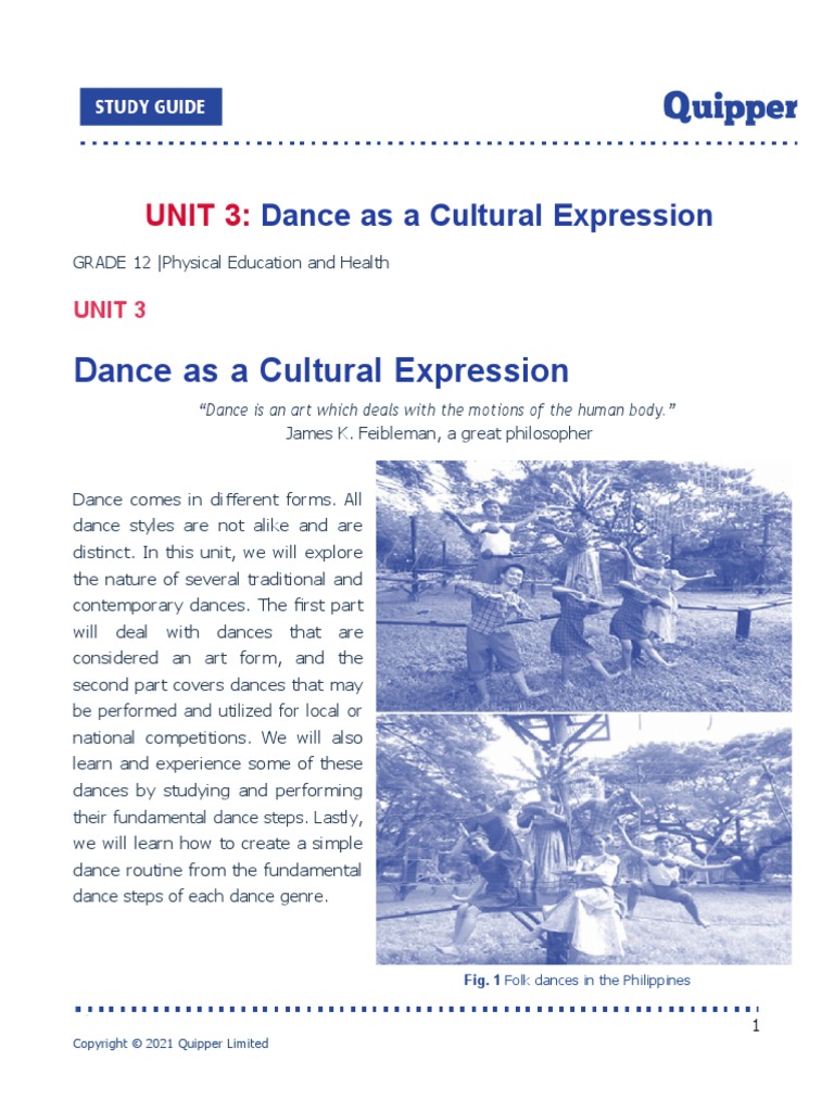 Dance As A Cultural Expression FolK Dances | PDF | Dances | Philippines